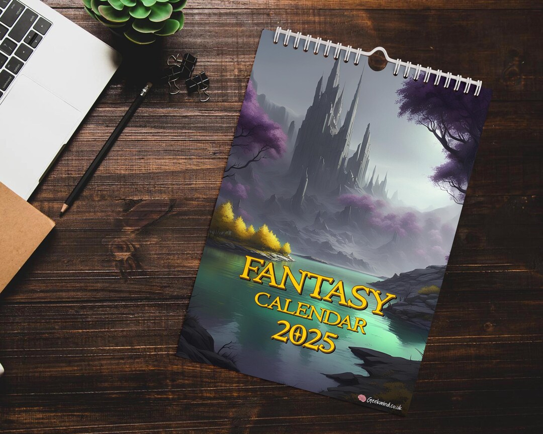 2025 A4 Fantasy Wall Calendar, 2025 Planner Digital Artwork Fantasy RPG ...