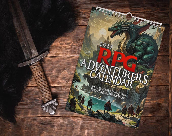 2025 A4 RPG Adventurer Wall Calendar, 2025 Planner - Digital Artwork ...