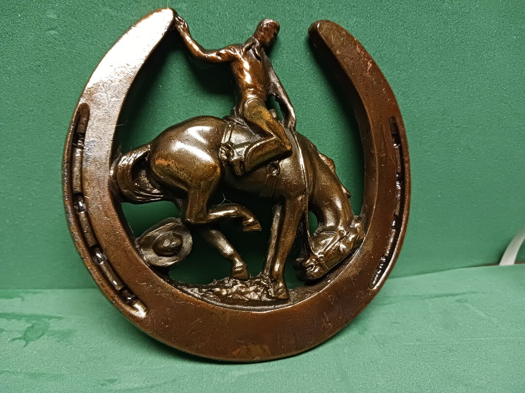 Vintage Gladys Brown Cowboy Wall Plaque - Etsy