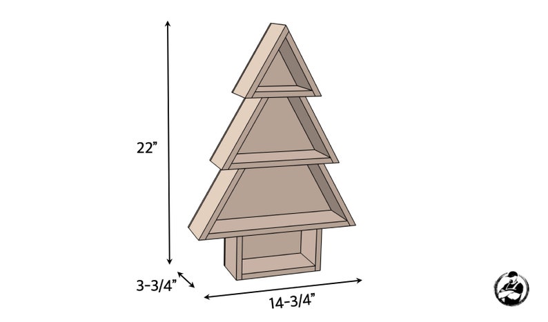 Christmas Tree Shelf Plans - Etsy