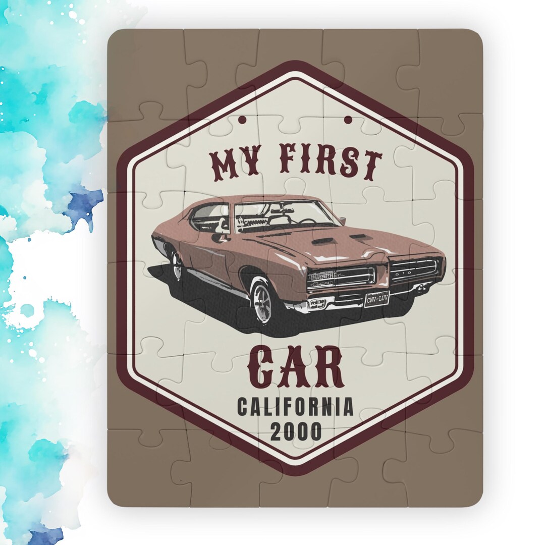 Vintage Car Puzzle My First Car Gift Puzzle Road Trip Memory ...