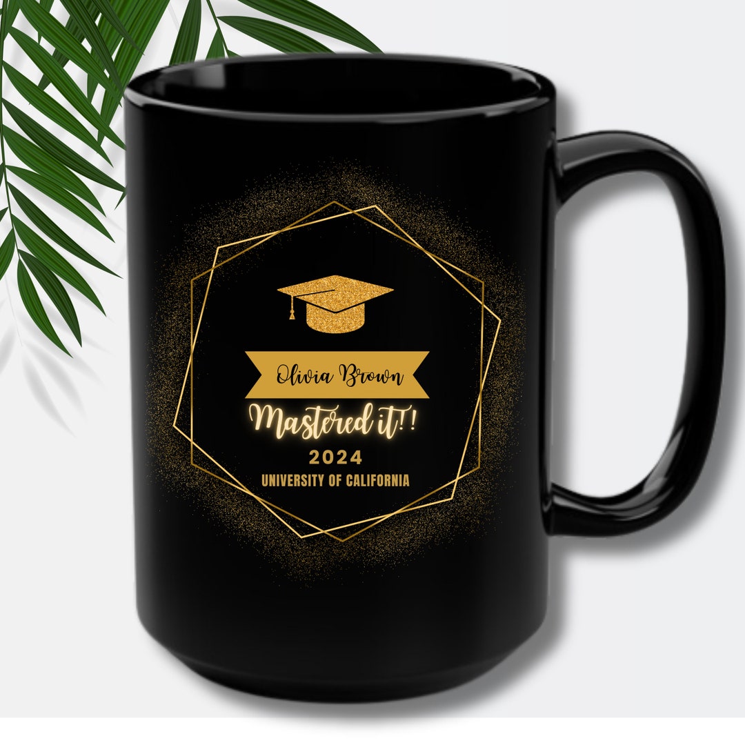 Mastered It Mug, Masters Graduation 2024 Cup, Gift for Masters Graduate ...