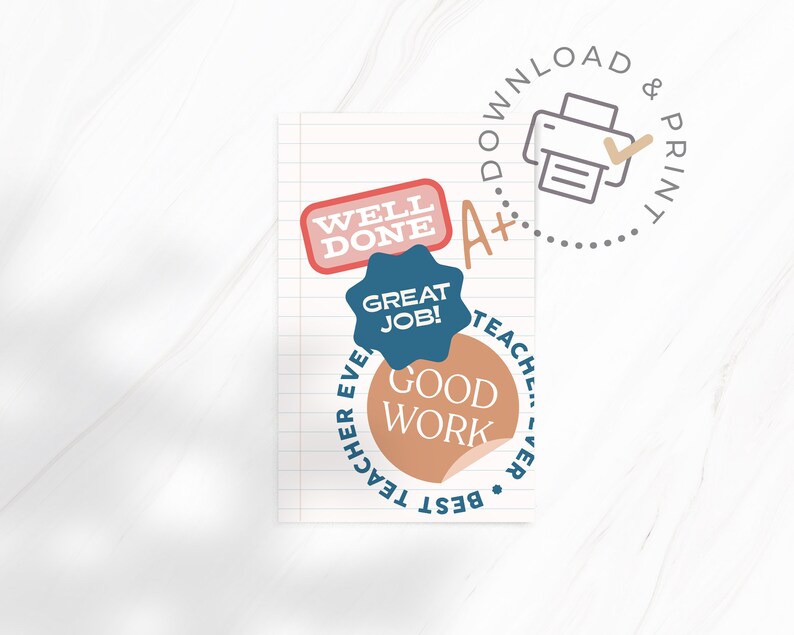 PRINTABLE Teacher Appreciation Gift Tag Sticker Topper Kids School - Etsy