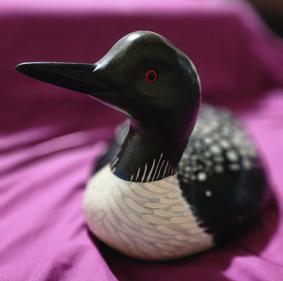 Hand Carved Loon Drake - Etsy