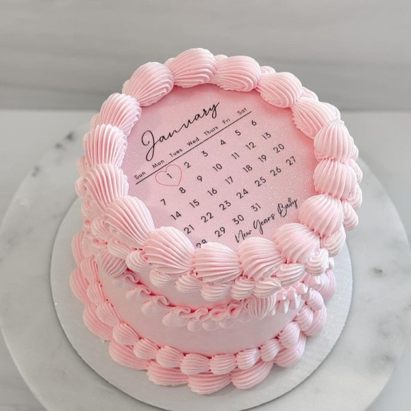 Burning Cake Calendar Heart Print Personalised, Bespoke, Burn Away ...