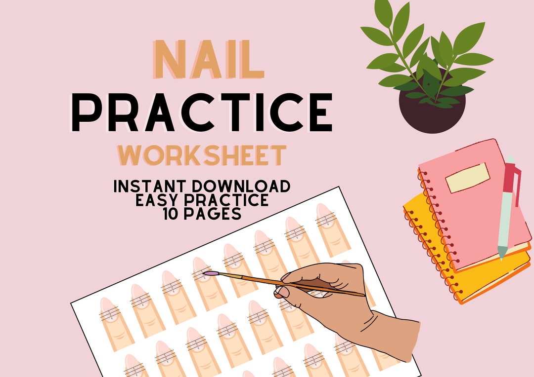 Acrylic Nail Practice Sheet: Mix Ratio & Sculpting (PDF Download) - Etsy