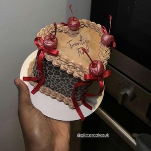 Leopard Edible Wrap Around Cake Topper/cake Ribbon ICING/WAFER 11."× 4 ...