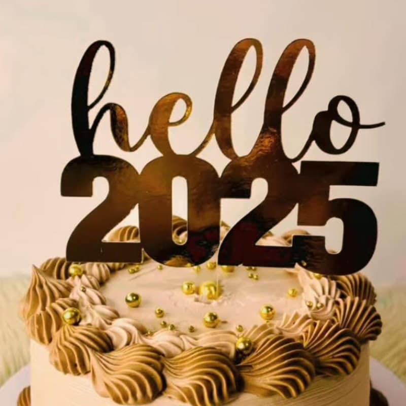 New Year Cake Topper - Etsy