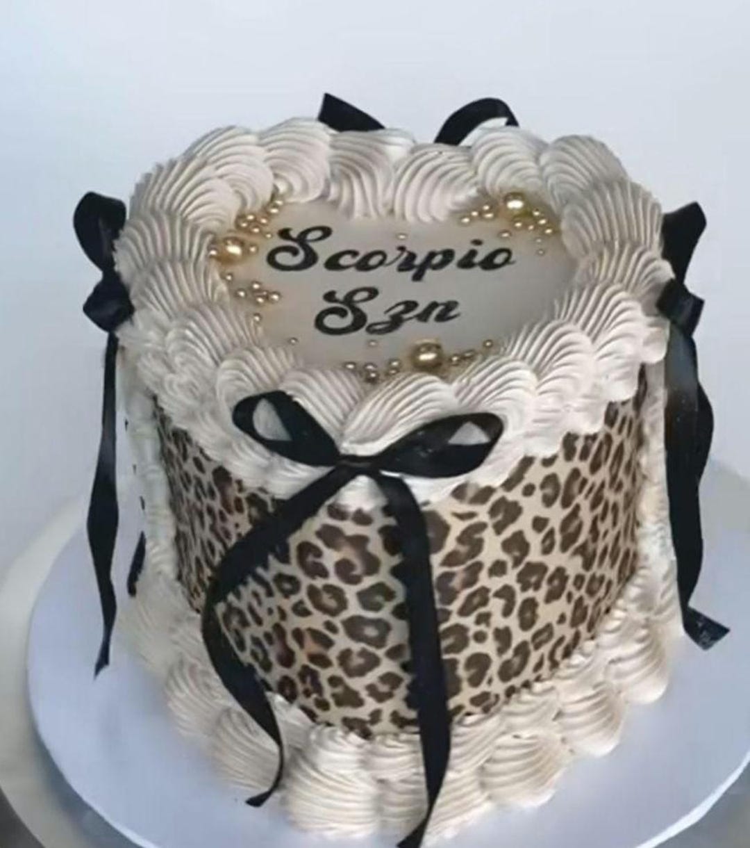 Leopard Edible Wrap Around Cake Topper/cake Ribbon ICING/WAFER 11."× 4 ...