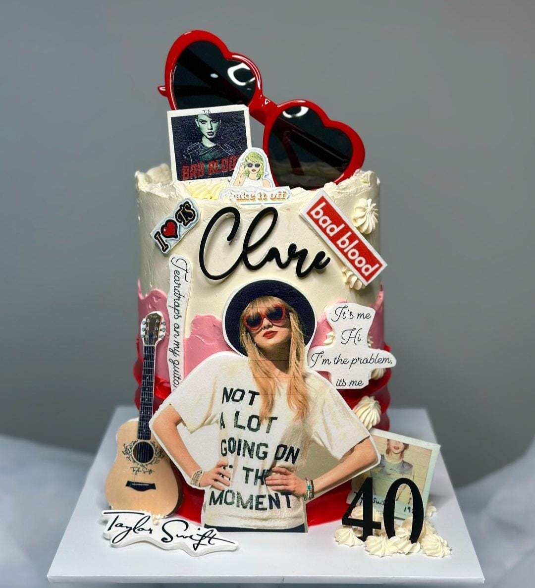 Taylor Swift Cake Topper Bundle Bad Blood Reputation Persinalised Name ...