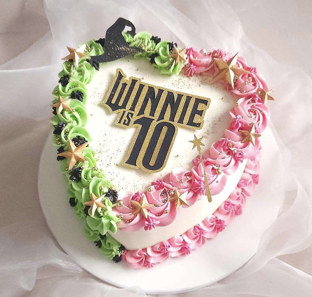 Wicked Cake Topper Bundle- Personalised 3D Name for Pink and Green Cake ...