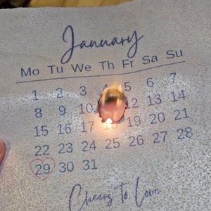 Personalized Edible Wafer Burning Cake Calendar: Custom Colors & Text ...