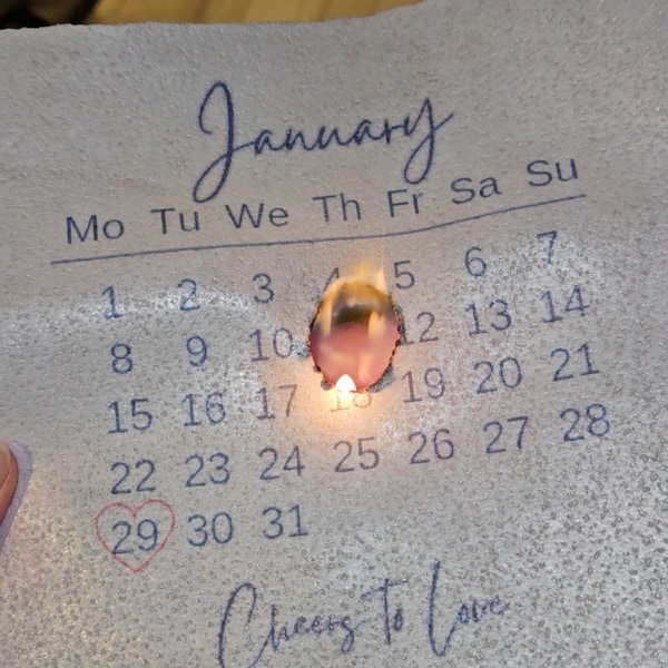 Burning Calendar - Etsy