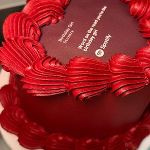 Stormzy Lyrics Heart Cake Topper: Edible Icing Print - Etsy