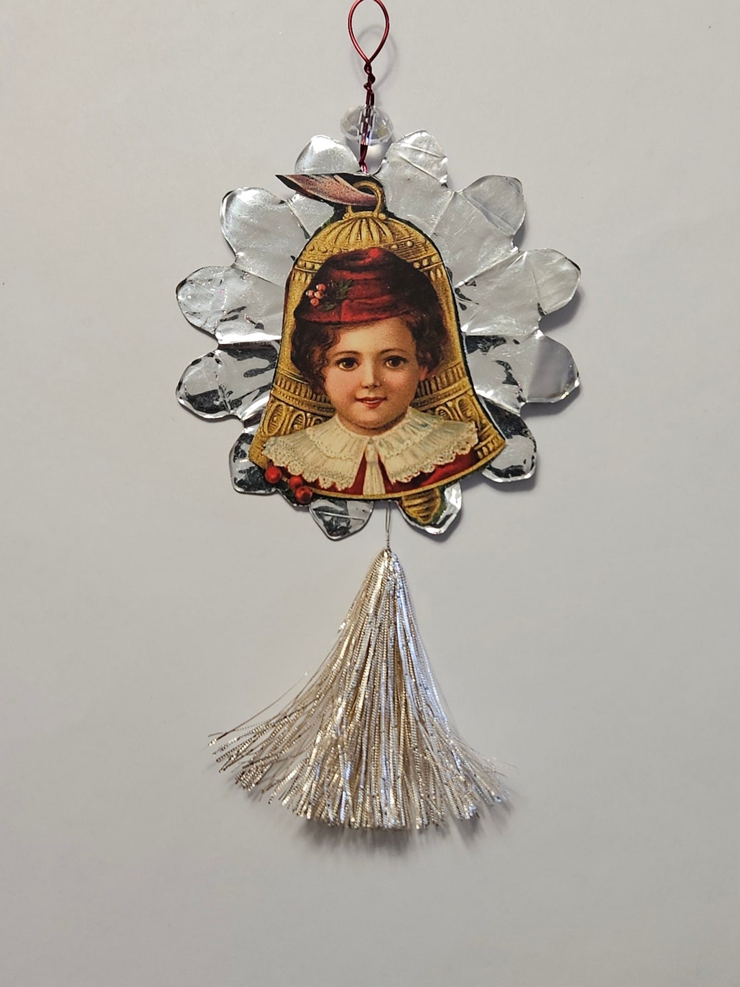 Victorian Inspired Christmas Ornament, Handmade,silver Colored ...