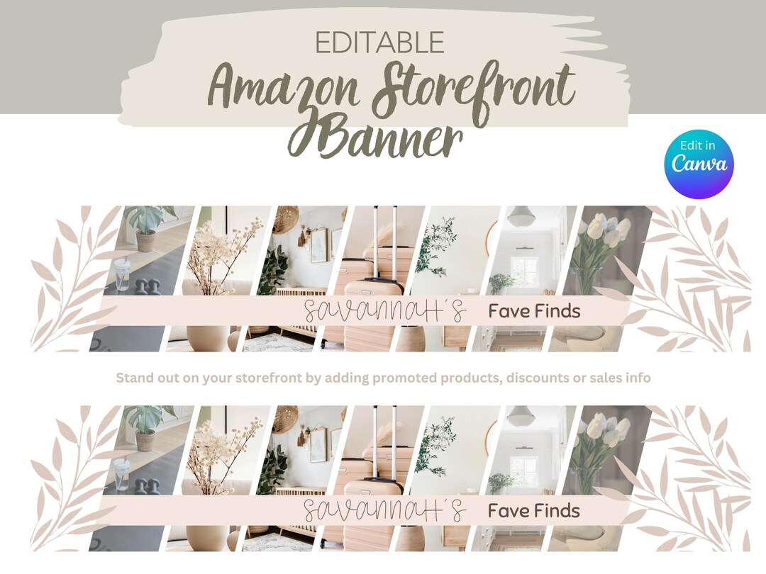 Amazon Storefront Banner, Photo Collage Template Editable With Canva ...
