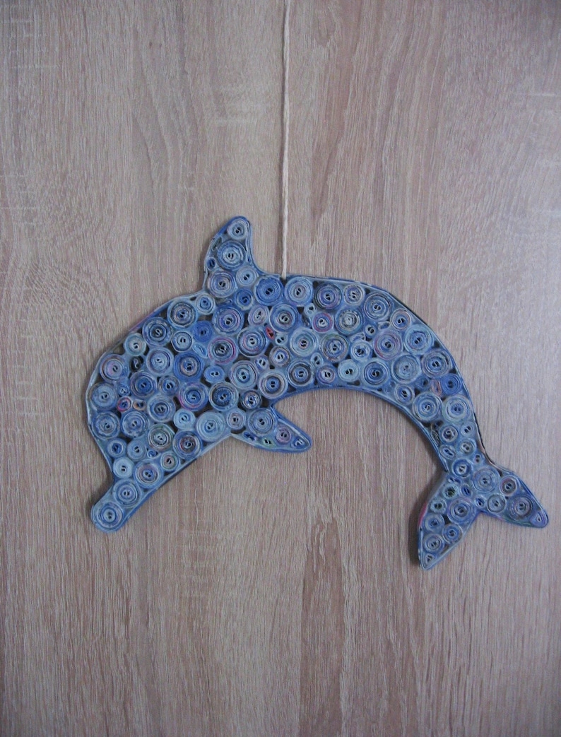 Quilling Dolphin, Quilling, Recycled Paper, Dolphin, Home Decor, Kids ...