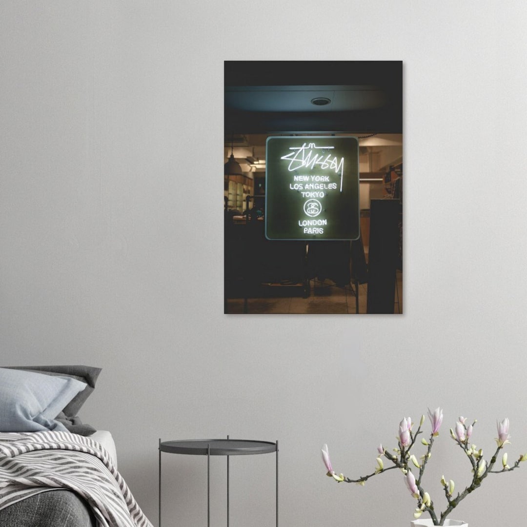 Classic Vintage Retro Night Neon Sign City London NYC Chill Vibe Poster ...