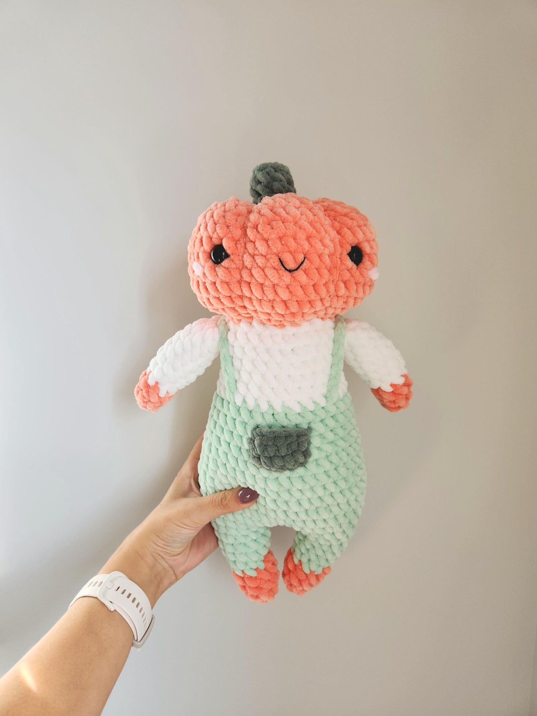 Patches the Pumpkin Crochet Plushie Amigurumi, Fall, Stuffed Animal ...