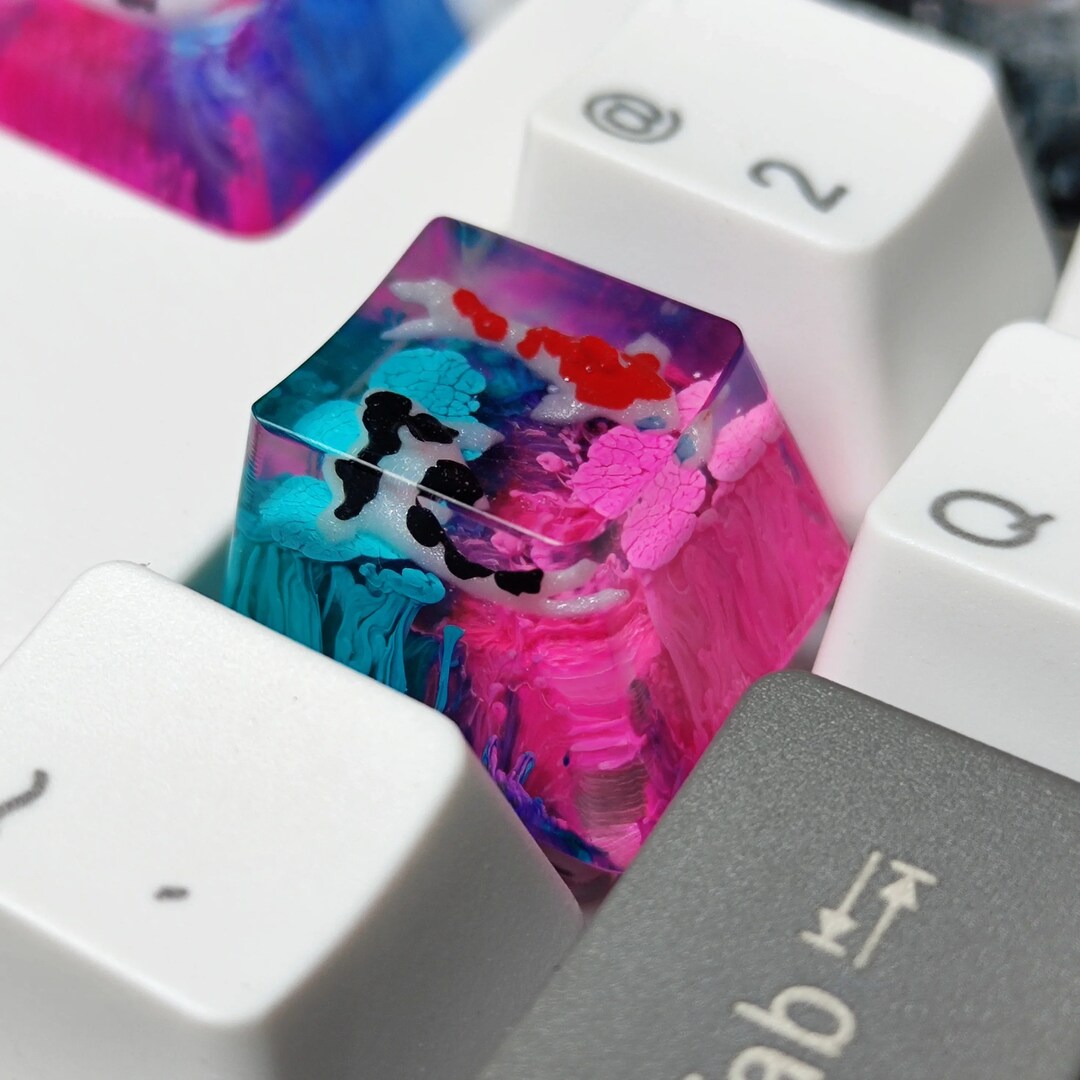 Handcrafted Resin Art Keycap Set for Mechanical Keyboards - Etsy