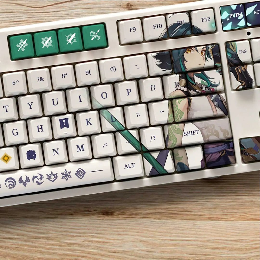 Unleash the Wind: Genshin Impact Theme XIAO Keycaps 108 Keys - Etsy