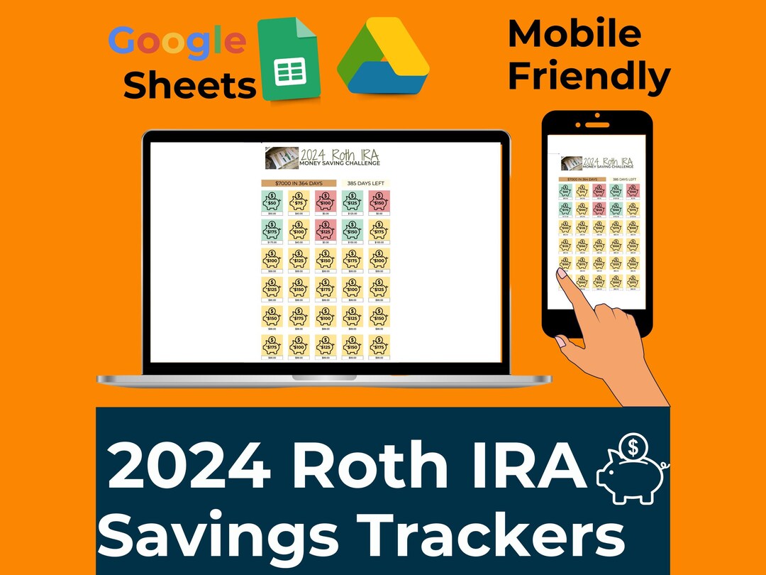 7000 Roth IRA Savings Challenge Tracker for Google Sheets 7k Money ...