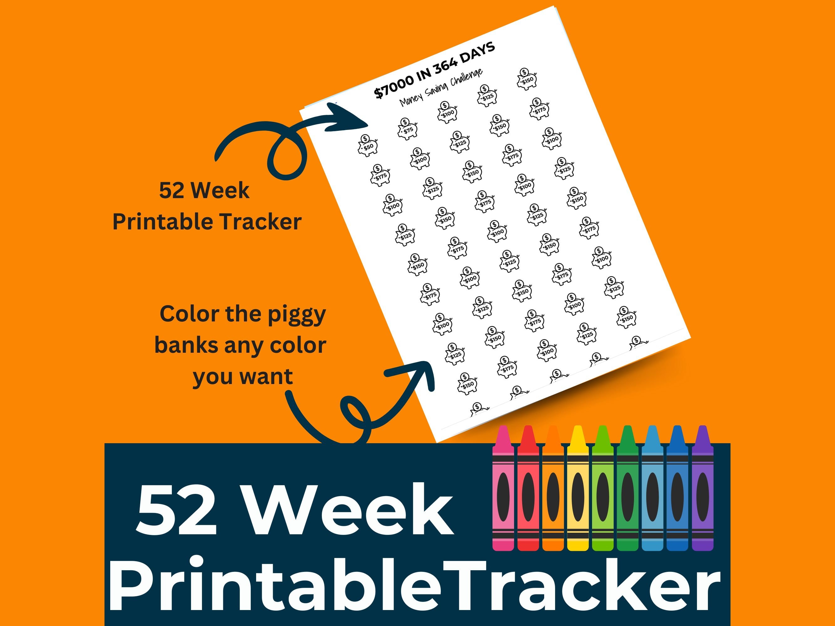 7000 Roth IRA Savings Challenge Tracker for Google Sheets 7k Money ...