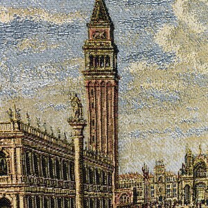 Framed Italian Tapestry "st. Mark's Square" (piazza San Marco) of ...