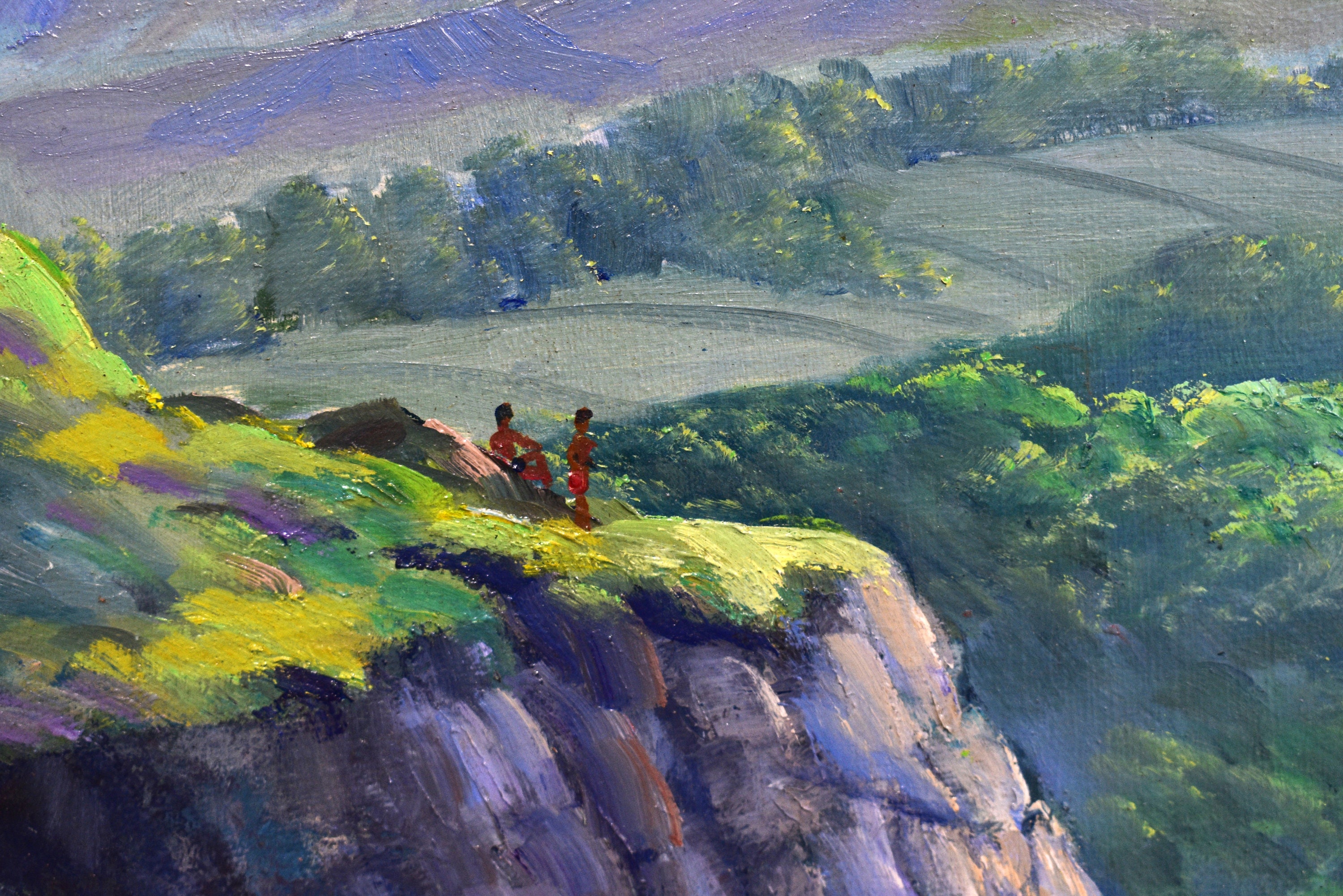 Oil Painting on Canvas "mt. Eke From Honolua Bay" by Artist Stephen ...