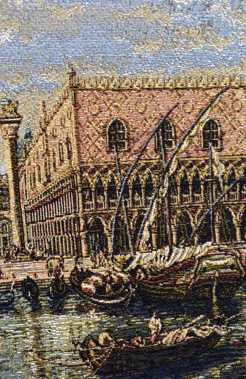 Framed Italian Tapestry "st. Mark's Square" (piazza San Marco) of ...
