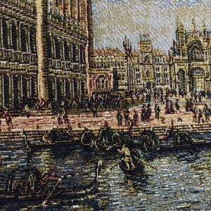 Framed Italian Tapestry "st. Mark's Square" (piazza San Marco) of ...