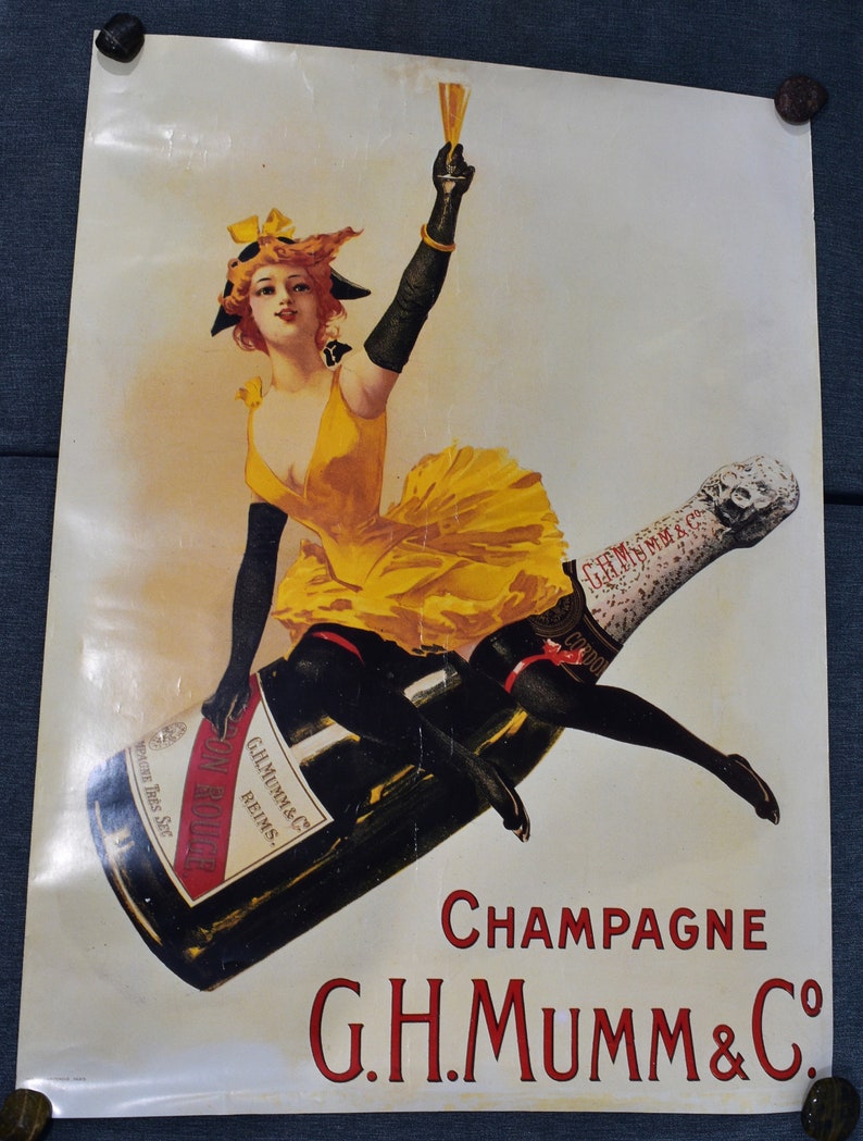 Vintage "champagne G.H. Mumm & Co." Art Print Poster - Etsy