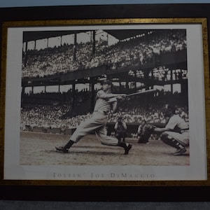 Joltin' Joe Dimaggio Large Black and White Print in Frame - Etsy