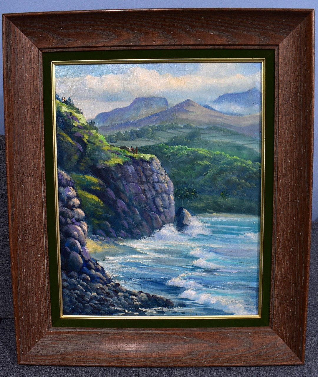 Oil Painting on Canvas "mt. Eke From Honolua Bay" by Artist Stephen ...