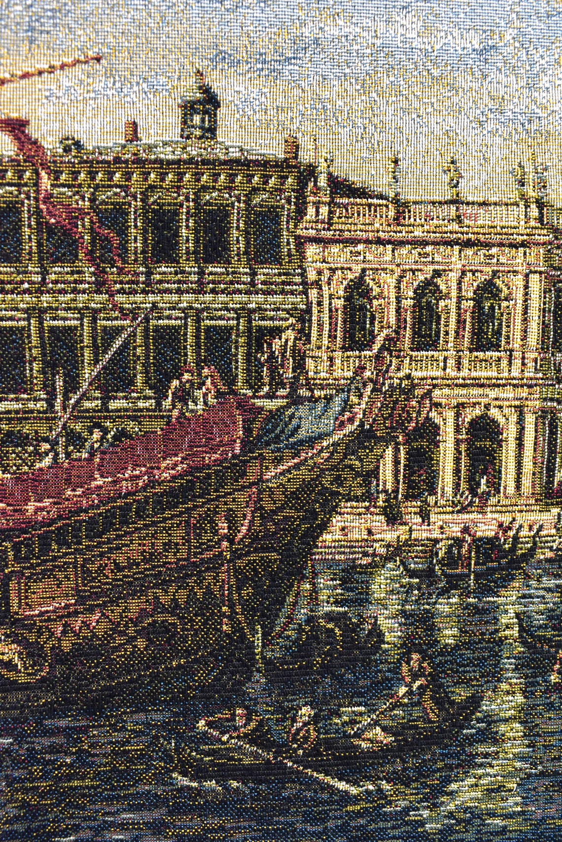 Framed Italian Tapestry "st. Mark's Square" (piazza San Marco) of ...