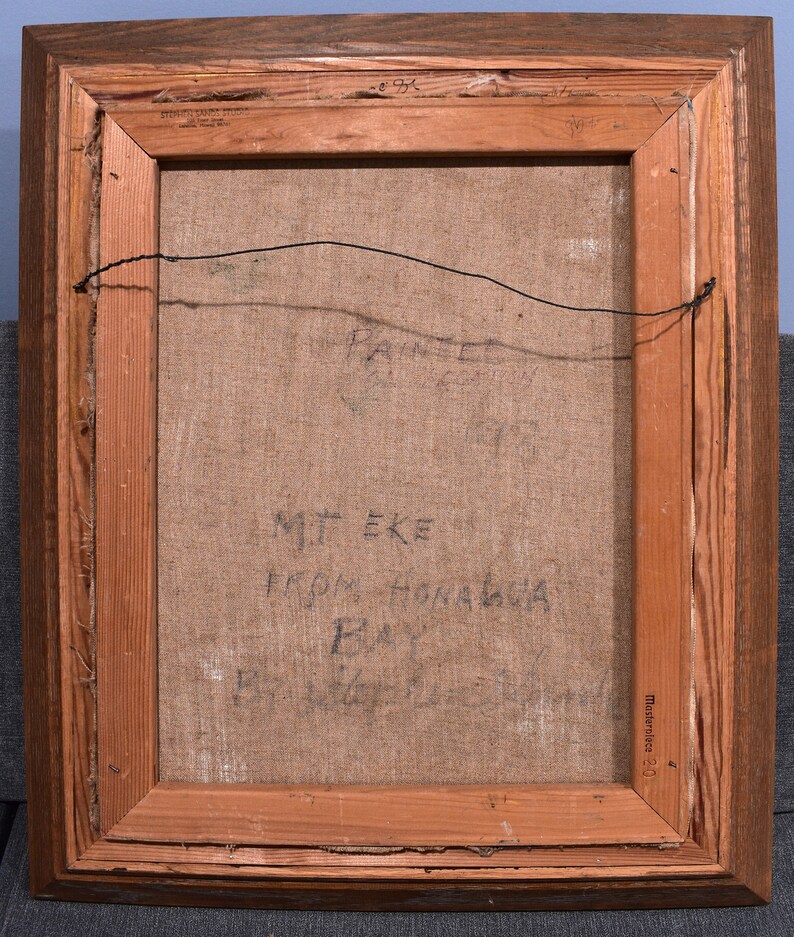 Oil Painting on Canvas "mt. Eke From Honolua Bay" by Artist Stephen ...