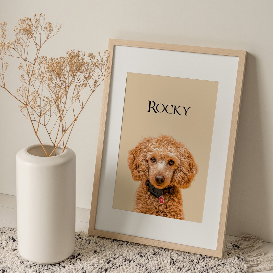 Digital Pet Portrait, Custom Pet Portrait, Pet Portrait From Photo, Dog ...