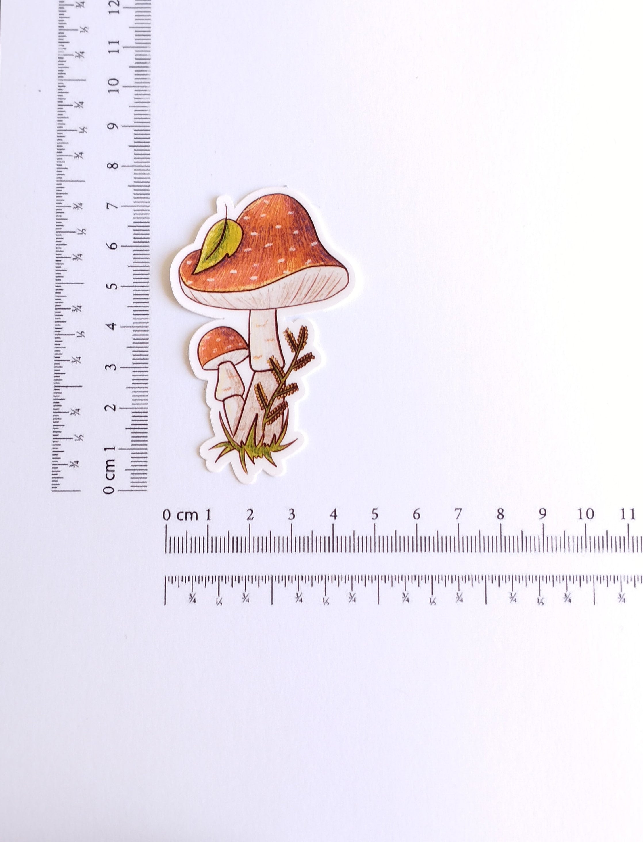 Red Mushroom Vinyl Sticker Cottagecore Matte Stickers - Etsy