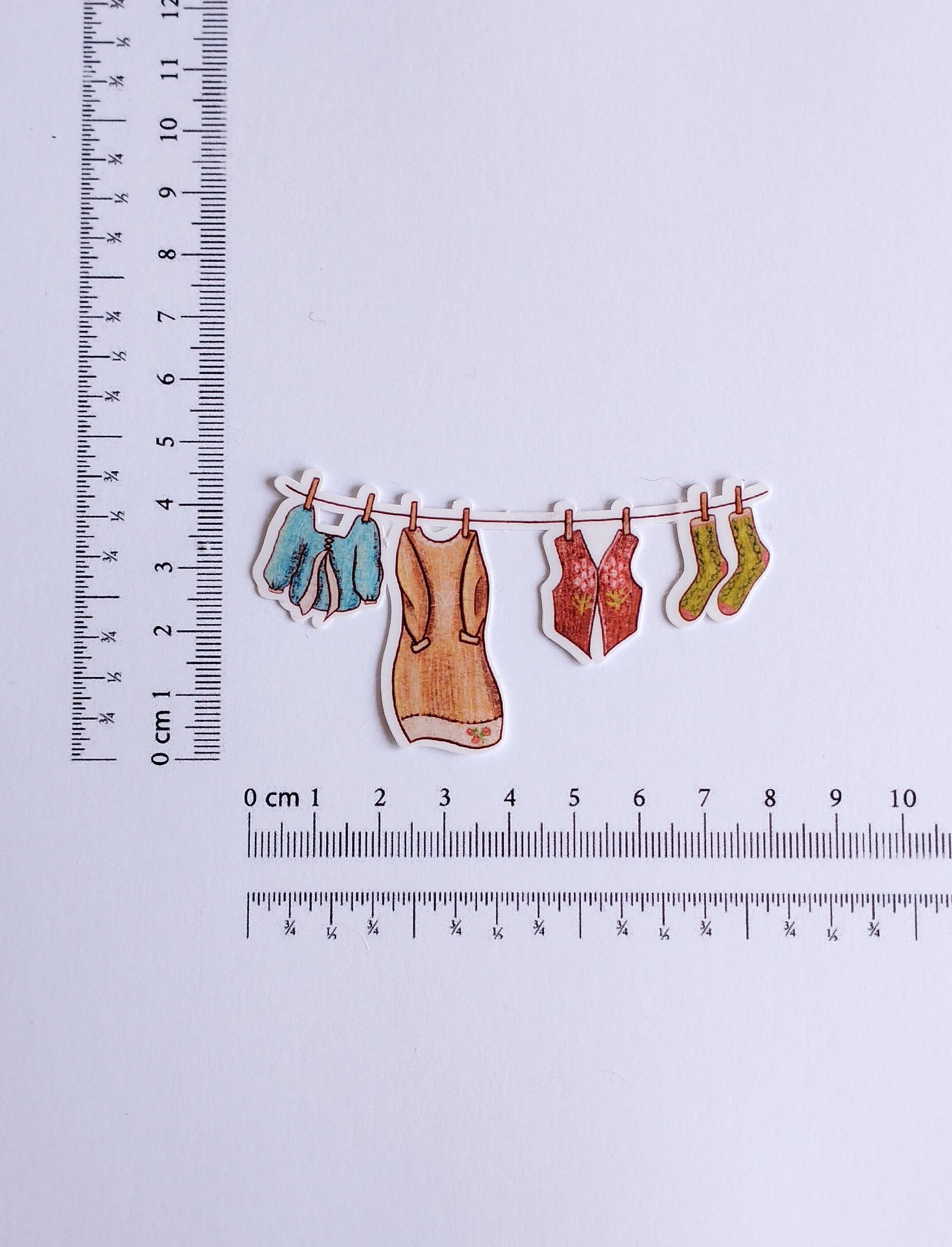 Hanging Clothes Vinyl Sticker Cottagecore Matte Stickers - Etsy