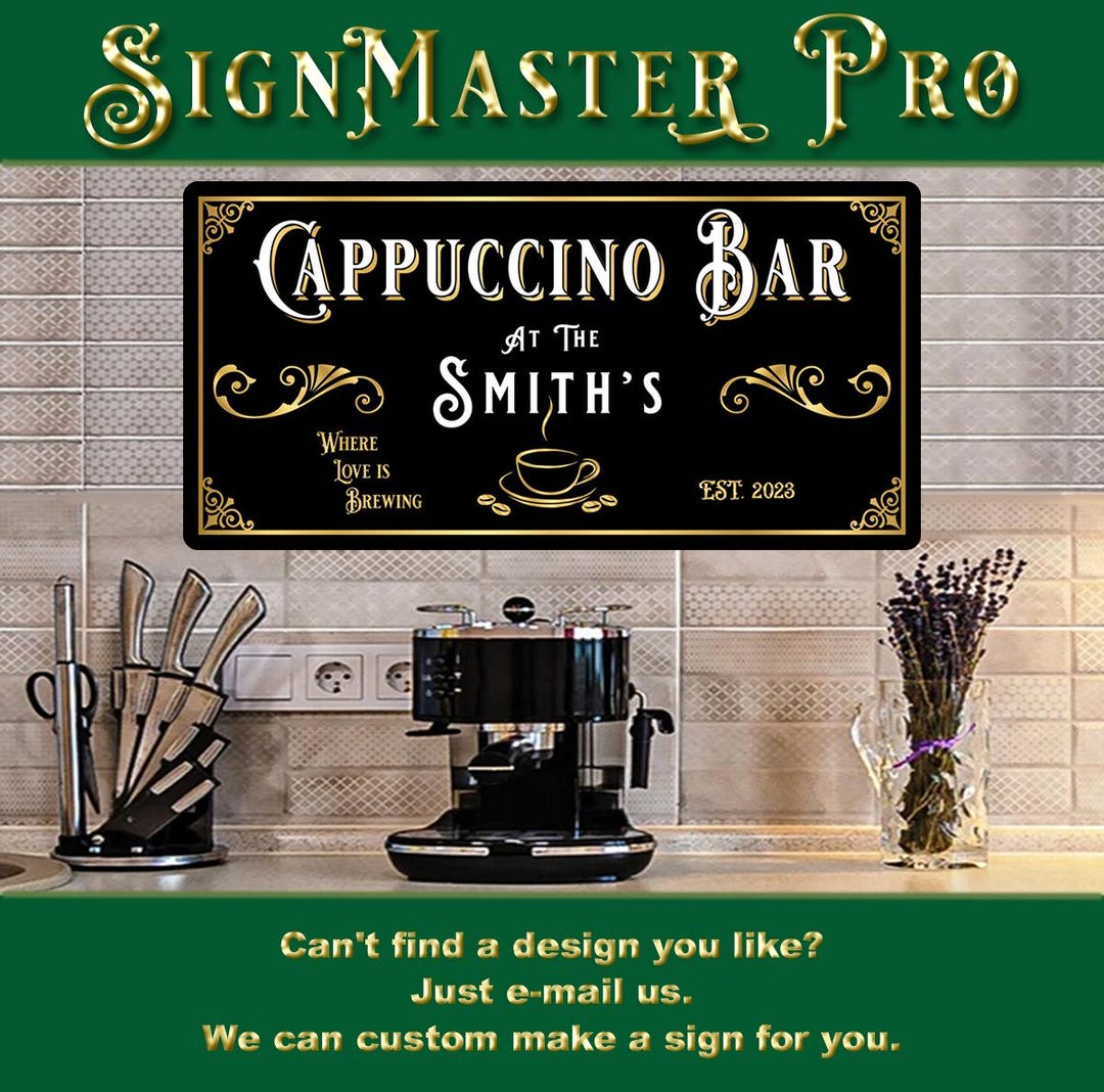 Coffee Bar Sign Vintage Coffee Design Coffee Signs Classic Coffee Bar ...