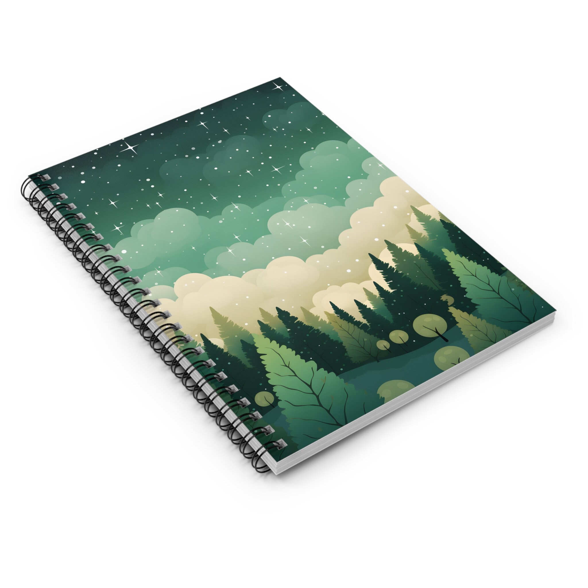 Celestial Canopy Starry Night Forest Notebook Enchanted - Etsy