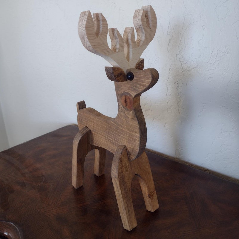 Wooden Reindeer - Etsy