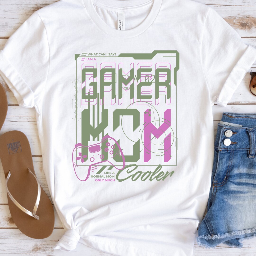 Cute Gamer Mom Tshirt, Gaming Mom Gift From Kids, Cute Mom Shirt, Video ...