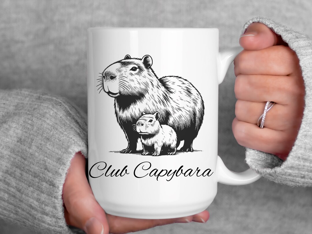Club Capybara Mug, Cute Capybara, Capybara Gift, Capybara Lover Gift ...