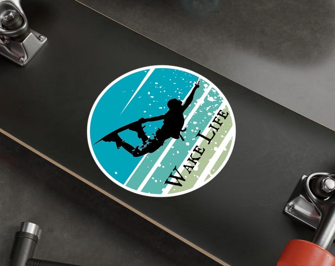 Wakeboard Vinyl Decal, Wave Decal, Mountain Decal, Boat Sticker ...