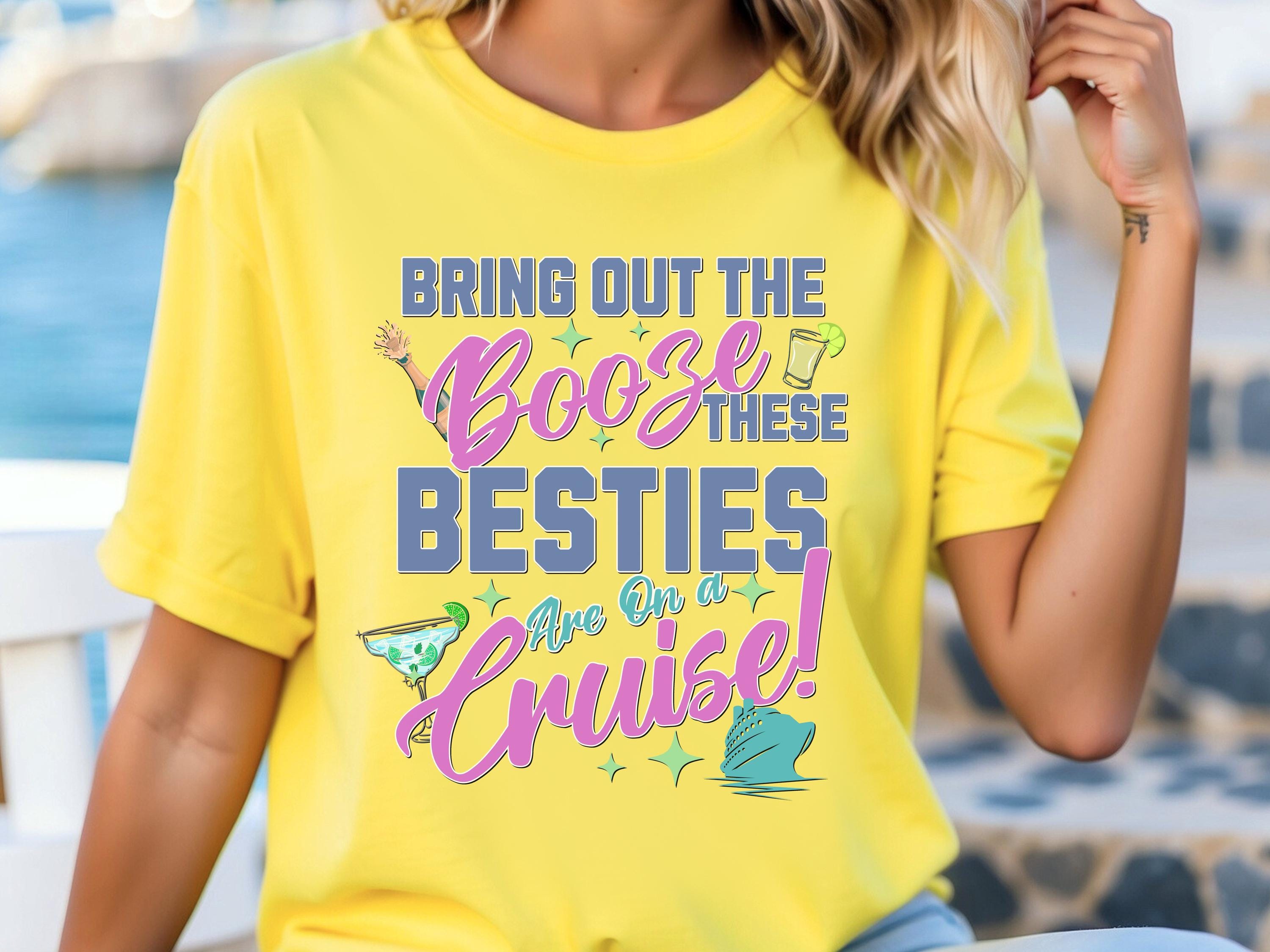 Bestie Cruise Shirt, Funny Booze Cruise Shirt for Bestie Trip, Cruise ...
