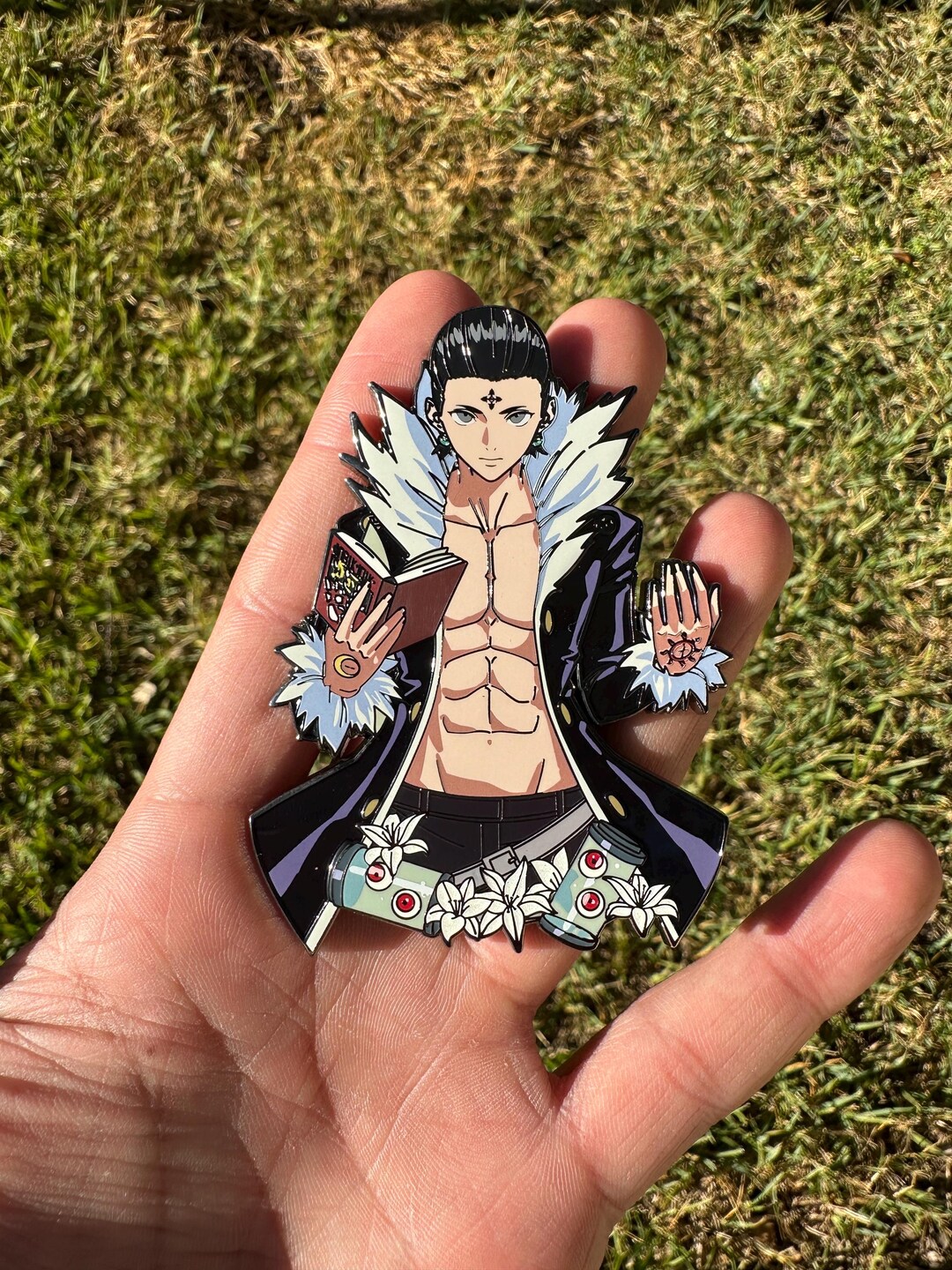 Hxh Half Body Chrollo Enamel Pin - Etsy