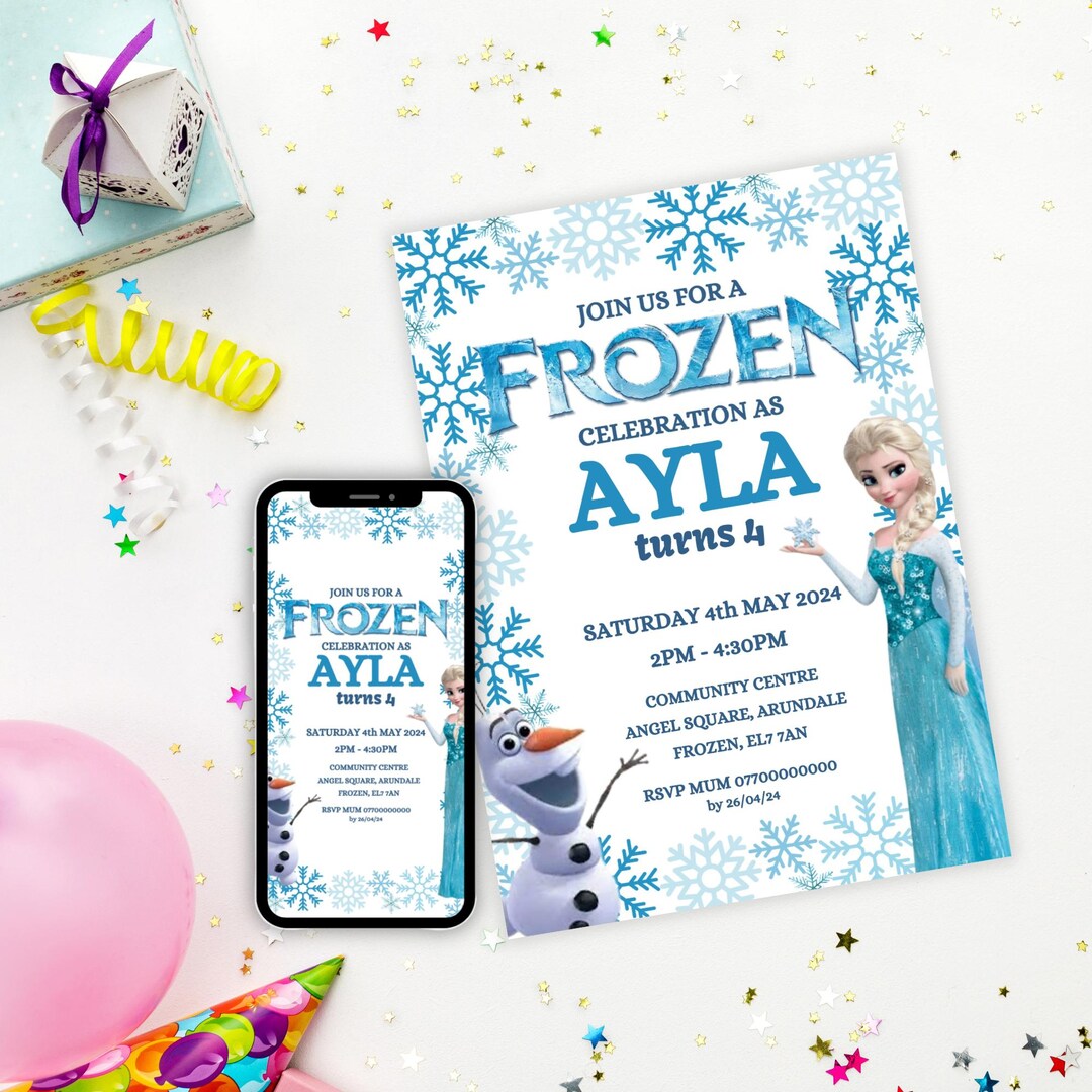 Frozen Birthday Invitation | Queen Birthday Invitation | Frozen Party ...