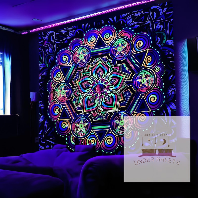 Black Light Wall Tapestry - Etsy
