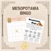Ancient Mesopotamia Game, Ancient Mesopotamia Review Bingo, Bingo Game ...